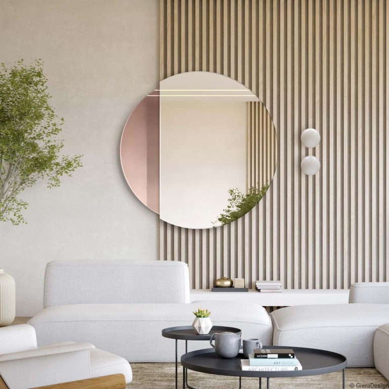 Espejo Salón Moderno Eclipse Oro Rosa | CENTRO ESPEJOS