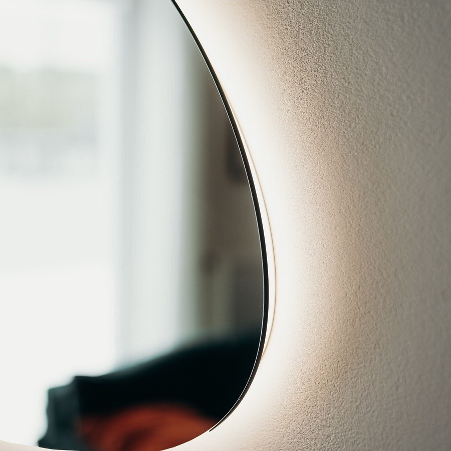 Espejo Asimétrico Retroiluminado Para Baño Bean